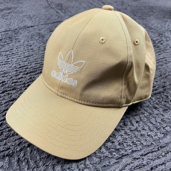 adidas | Accessories | Adidas Originals Trefoil Dad Hat Tan Khaki ...